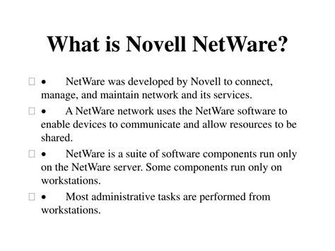 Ppt Novell Netware 5 A Network Operating System Powerpoint Presentation Id 719788