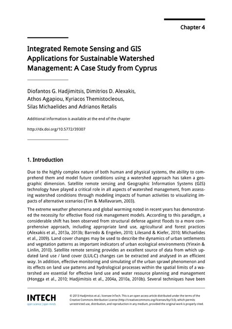 Pdf Integrated Remote Sensing And Gis Applications For Sustainable Watershed Management A