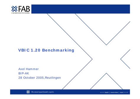 Pdf Vbic 120 Benchmarking Tu Dresden Dokumentips