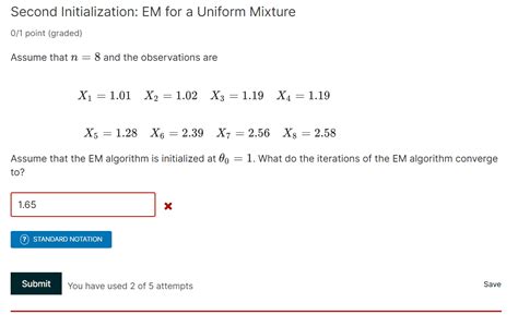 Second Initialization Em For A Uniform Mixture 01 Point Graded