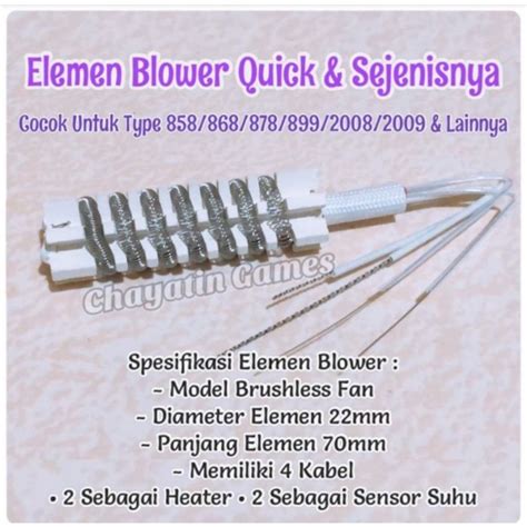 Jual Elemen Blower Quick Type 858d Digital Shopee Indonesia