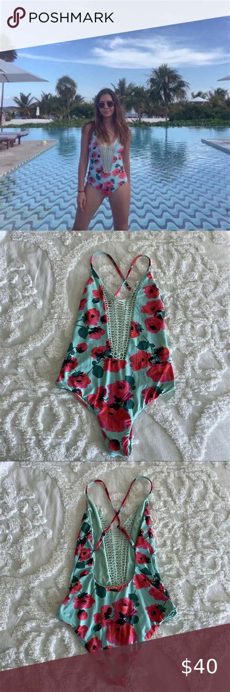 Billabong Floral Teal Floral Bathing Suit Bathing Suits Shop Bathing