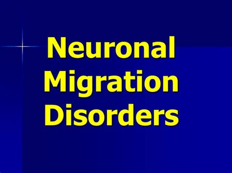 Neuronal Migration Disorders Pdf