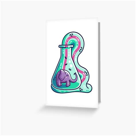 Elephant Toothpaste Chemistry Experiment Greeting Card By Freeves