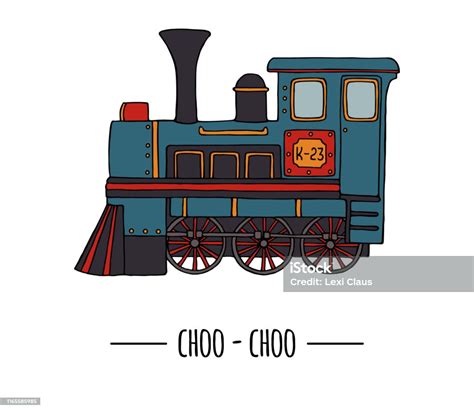 복고풍 엔진의 벡터 그림입니다 빈티지 기차 클립 아트 흰색 배경에 고립 된 어린이를위한 교통의 오래된 수단의 만화 스타일의 사진 0명에 대한 스톡 벡터 아트 및 기타 이미지