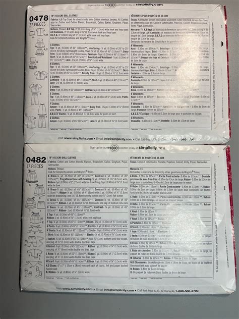 Simplicity Doll Patterns 0482 And 0478 Etsy