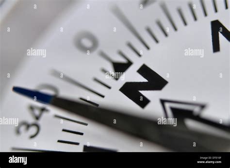 Finding Your Direction Survival Skills Concept Close Up Of Compass Rose And Magnetic Bearing