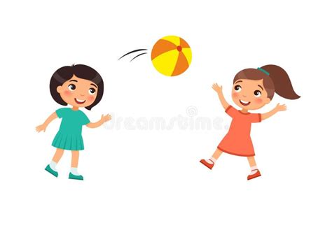 Girls Playing Clipart
