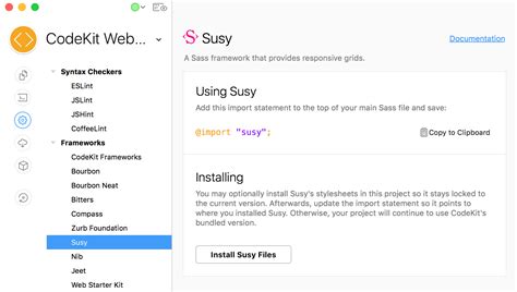 Codekit Susy