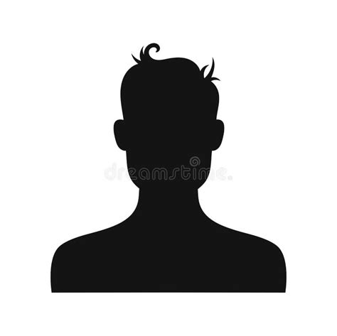 Man Person Black Silhouette Avatar In Social Media Stock Vector Illustration Of Template