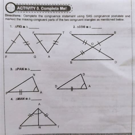 Congruent Triangles Sas