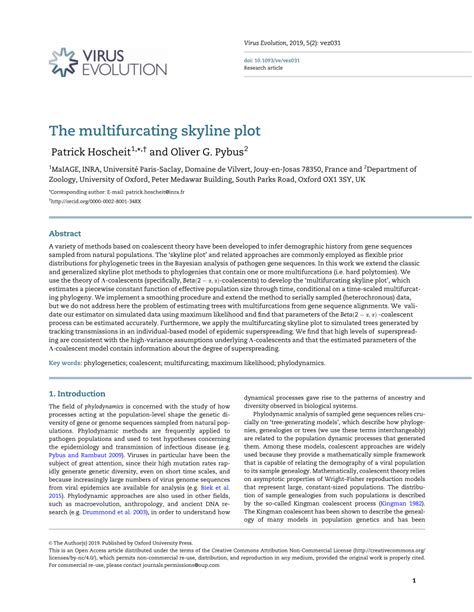 Pdf The Multifurcating Skyline Plot
