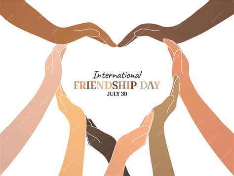 Premium Vector International Friendship Day With The Symbol Of Eight