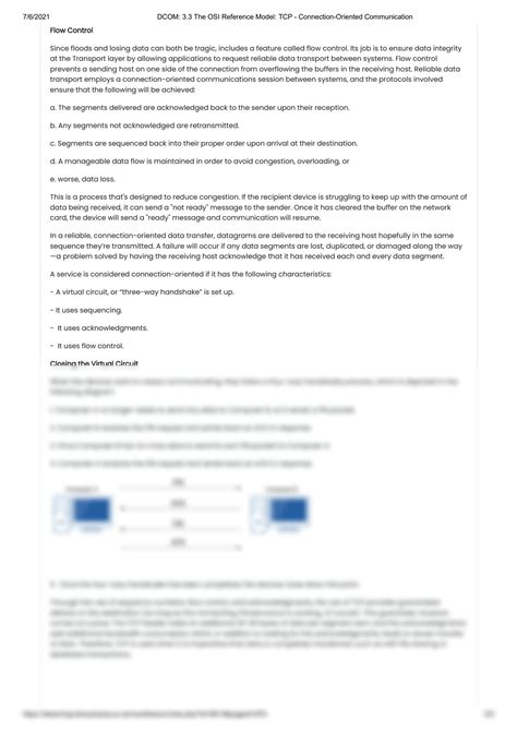 SOLUTION Dcom The Osi Reference Model Tcp Connection Oriented Communication Studypool