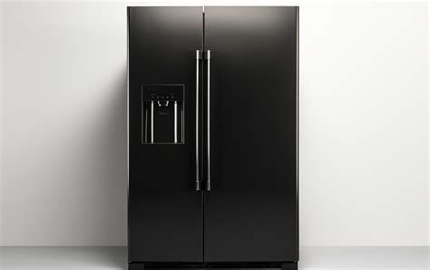 Premium Ai Image Black Refigerator Generative Ai