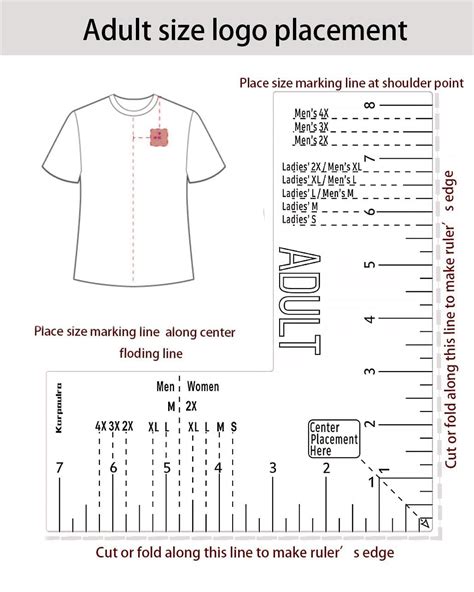 Garment Decoration Guide Tshirt Ruler Guide For Vinyl Alignment Left