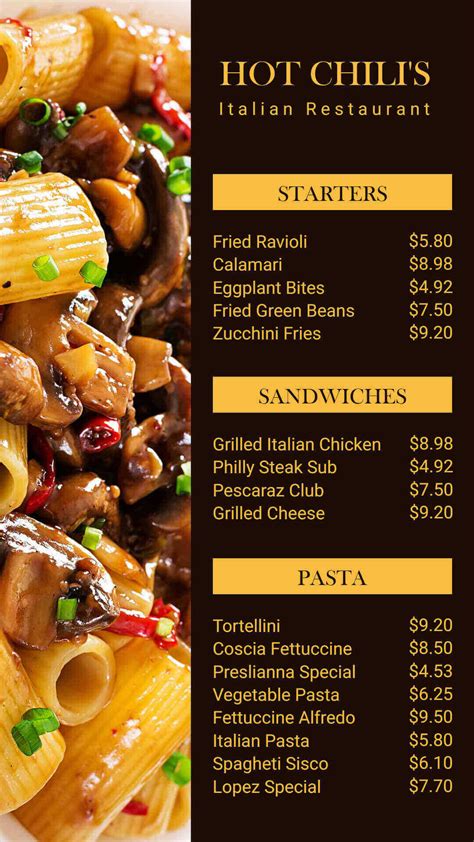 Restaurant Menu Design Ideas