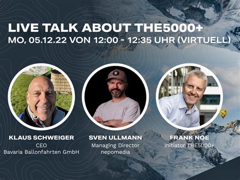 5 Livetalk About The5000 Mit Klaus Schweiger Und Sven Ullmann Aufzeichnung The5000plus