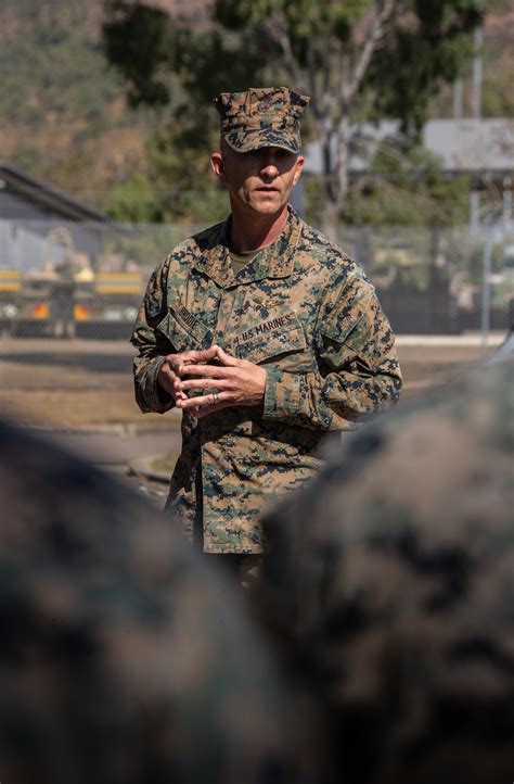 Dvids Images I Mef Forward Commander And Sergeant Major Speak To Marines Forward Deployed