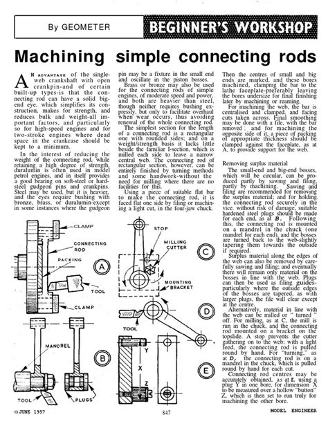 2925 Machining Simple Connecting Rods Pdf Machining Manufactured