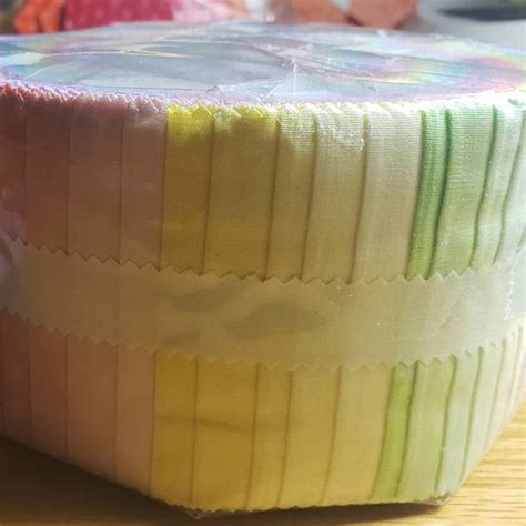 Java Batiks Pastel Rainbow Polka Dots Green Blue Yellow Orange Pink