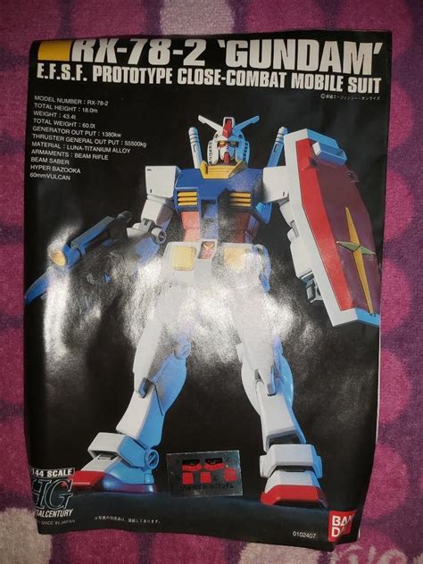 Bandai Gunpla Mobile Suit Gundam Hg Hguc High Grade 1144 1144 020 021
