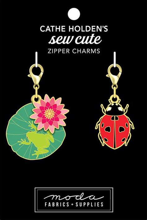 Frog Ladybug Enamel Zipper Pulls By Cathe Holden Of Sew Cute Ch151 Etsy
