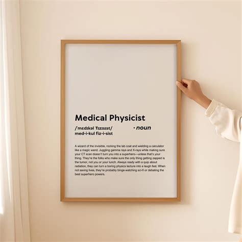 Funny Medical Physicist Definition Print Wall Art Poster Medical