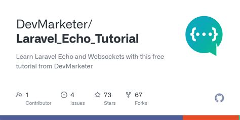 GitHub DevMarketer Laravel Echo Tutorial Learn Laravel Echo And Websockets With This Free