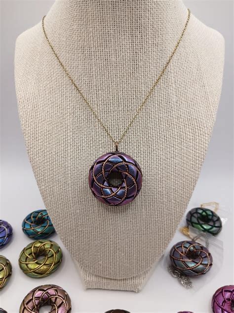 Authentic Orgone Torus Empowerment Pendant Chameleon Mica Chain