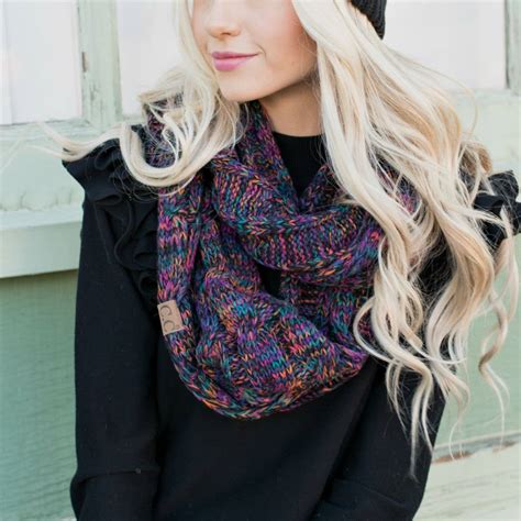 Wholesale Cc Crafted Multi Color Infinity Scarf Sf 816 For Your
