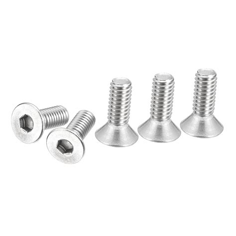Myst Design 10 32 1 2 Flat Screws 50 Count 304 Steel Hex Flat Screws Full Thread