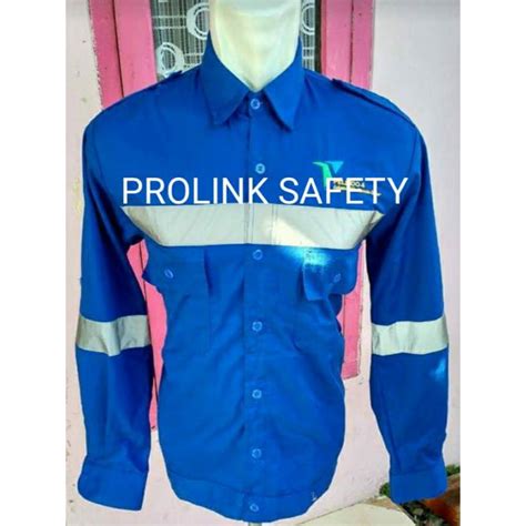 Jual Seragam Baju Safety Biru Bca Benhur Scotlight 5cm Shopee Indonesia