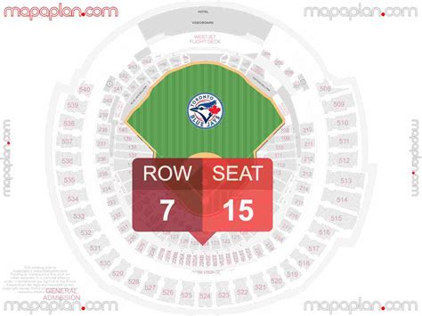 Toronto Rogers Centre Detailed Interactive Seating Map With Seat And Row