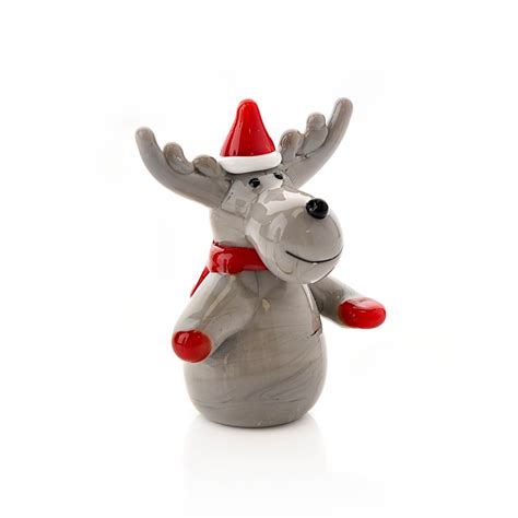 Christmas Decorations Objets Dart Reindeer With Red Hat And Scarf The Christmas T Co