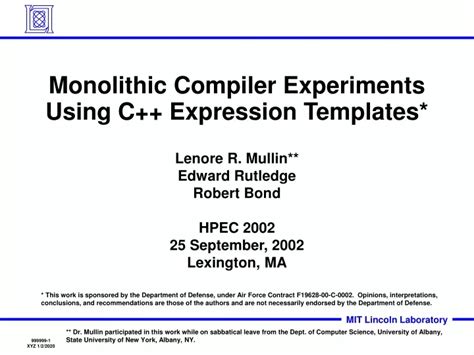 ppt monolithic compiler experiments using c expression templates