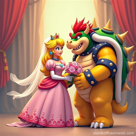 Peach And Bowser Wedding 60 Photos