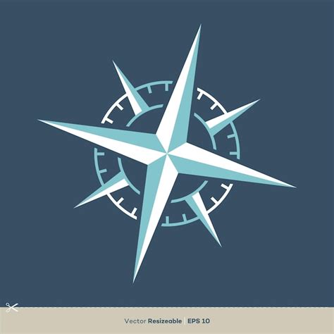 Premium Vector Compass Rose Logo Template Illustration Design Vector