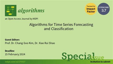 Algorithms Mdpi On Linkedin Specialissue Mdpialgorithms Timeseries
