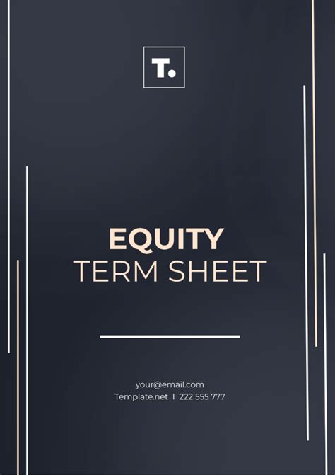 Free Equity Term Sheet Template To Edit Online
