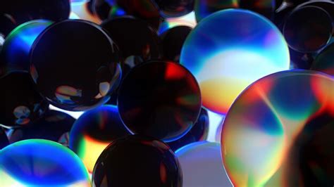 Premium Photo Color Refraction In Glass Sphere Cluster