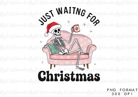 Groovy Christmas Skleton Png Clipart Graphic By Watercolorbykr
