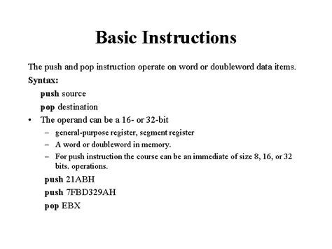 Assembly Language Procedures And The Stack Stack A
