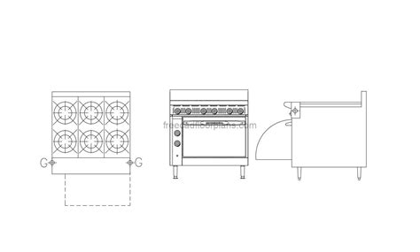 Stove Elevation Dwg At Katherine Roosa Blog