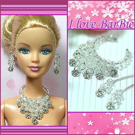 Barbie Doll Jewelry Set Barbie Necklace And Earring Barbie Dolls
