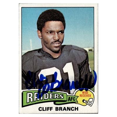 Cliff Branch Oakland Raiders Autographed Signed 1975 Topps Jsa Coa