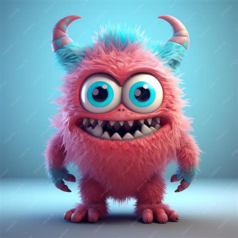 Monstruo Alienígena De Dibujos Animados Con Ojos Grandes Y Dientes