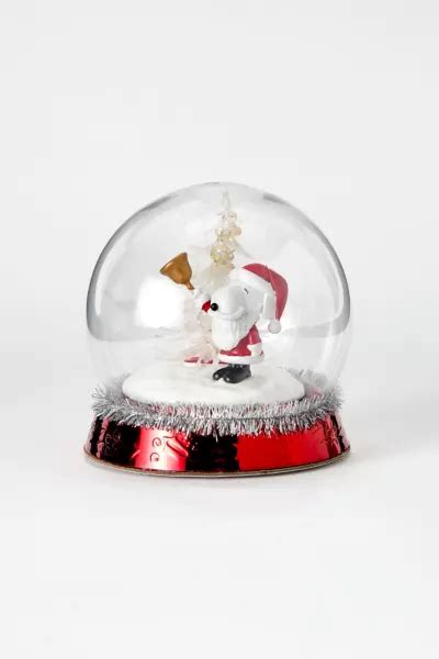 Peanuts Snoopy Santa Snow Globe Urban Outfitters