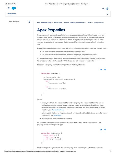 Understanding Apex Properties And Modifiers Pdf Class Computer
