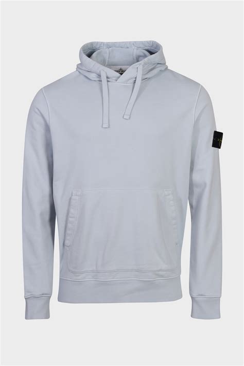 Stone Island Sweat Hoodie In Sky Blue 3xl